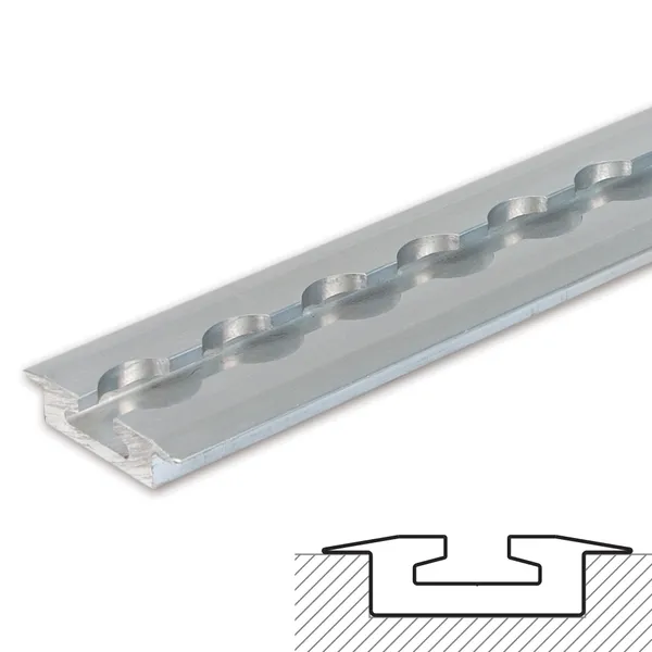 1' VersaTie Recess-Mounted Track with Flanged Edge (Series 4) | Race Ramps