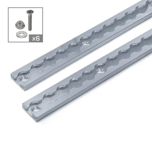 1' VersaTie Recess-Mounted Track Kit with Square Edge (Series 2) | Race ...